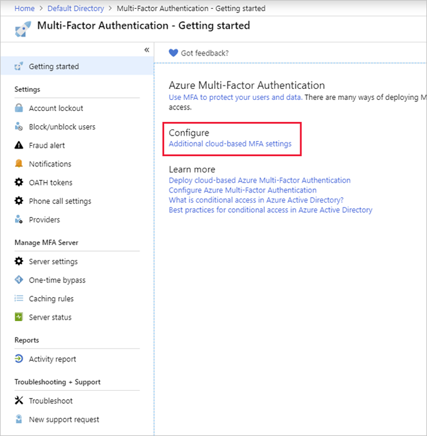 Create A Secure Azure Active Directory For Users With Multi-Factor Authentication On Azure Portal